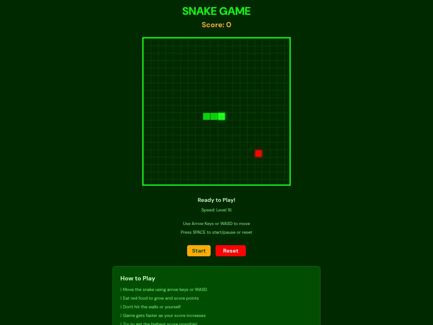 Snake Game Classic