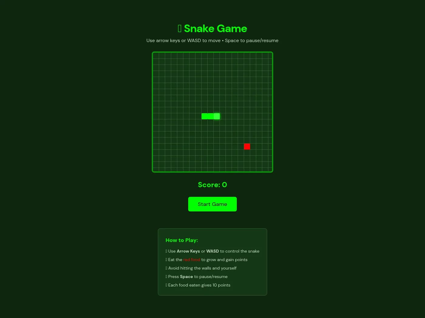 Simple Snake Game