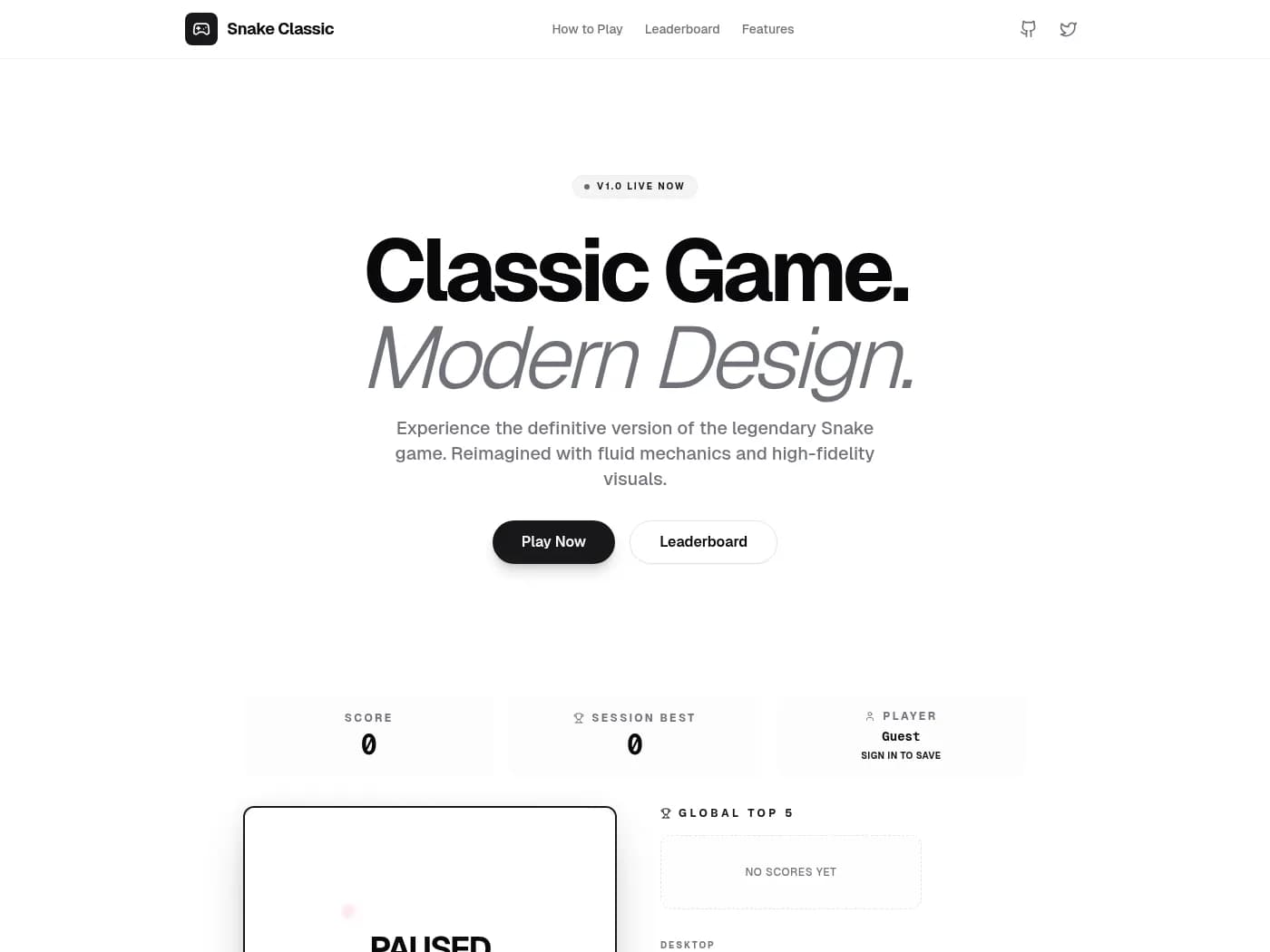 Snake Game Classic