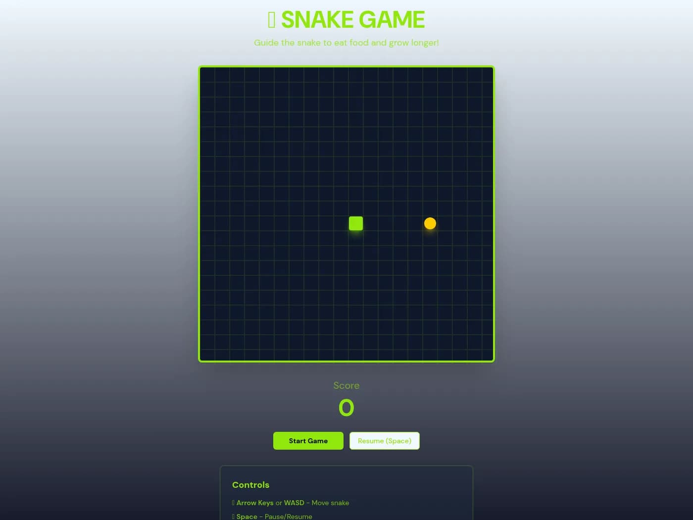 Snake Game Simple