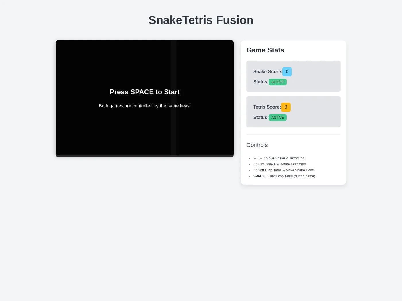 SnakeTetris Fusion