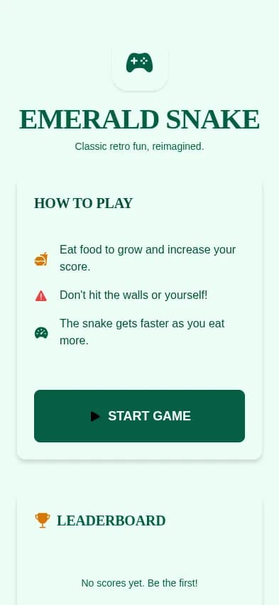 Classic Snake Game