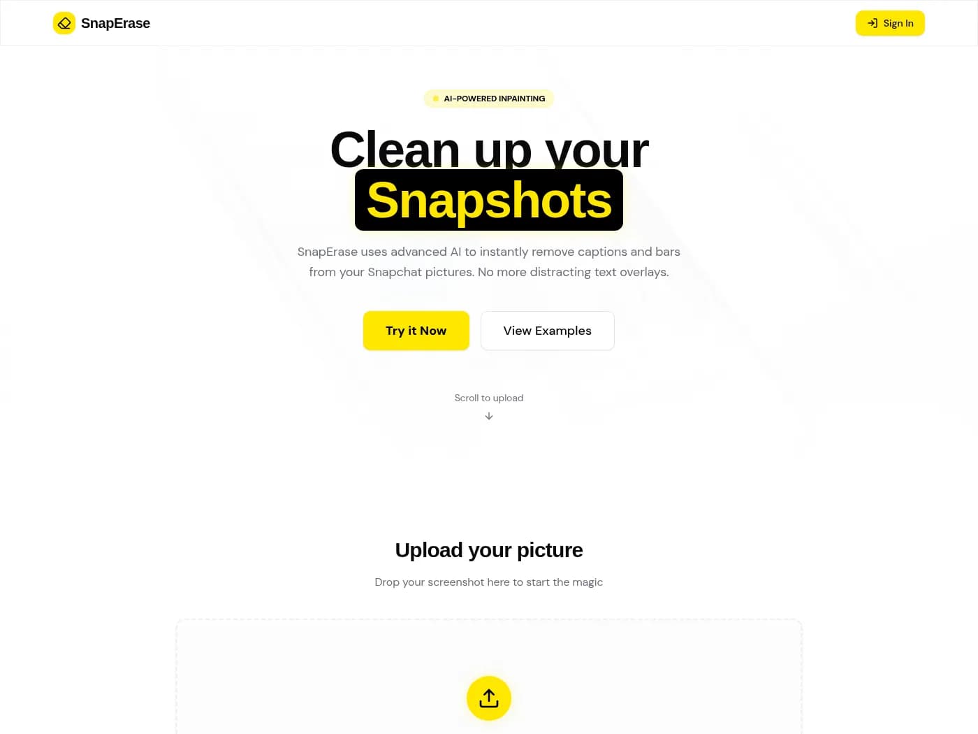 SnapErase Caption Remover