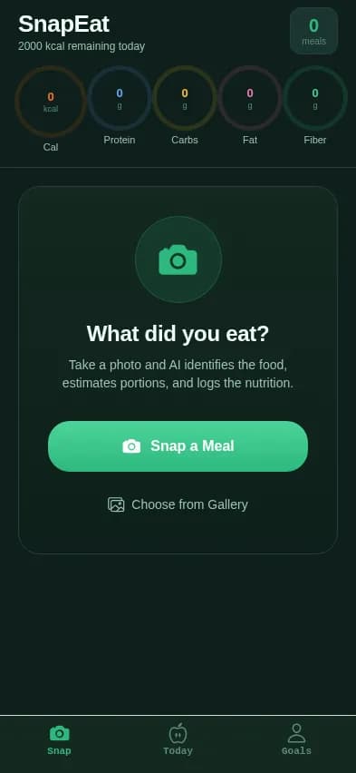 SnapEat Nutrition Tracker