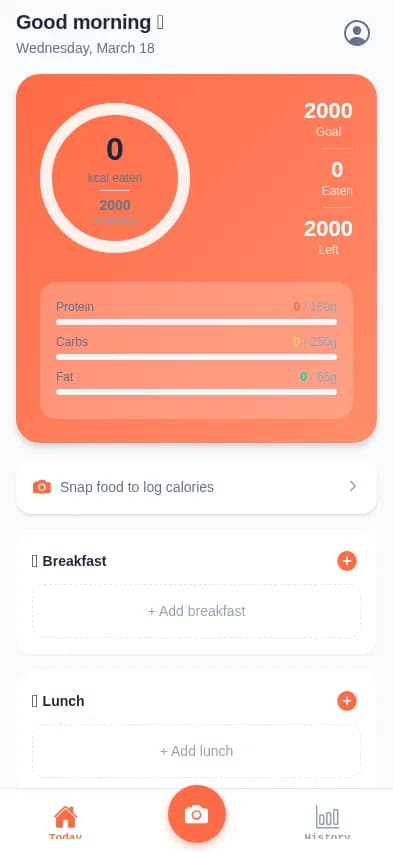 SnapCalorie Tracker