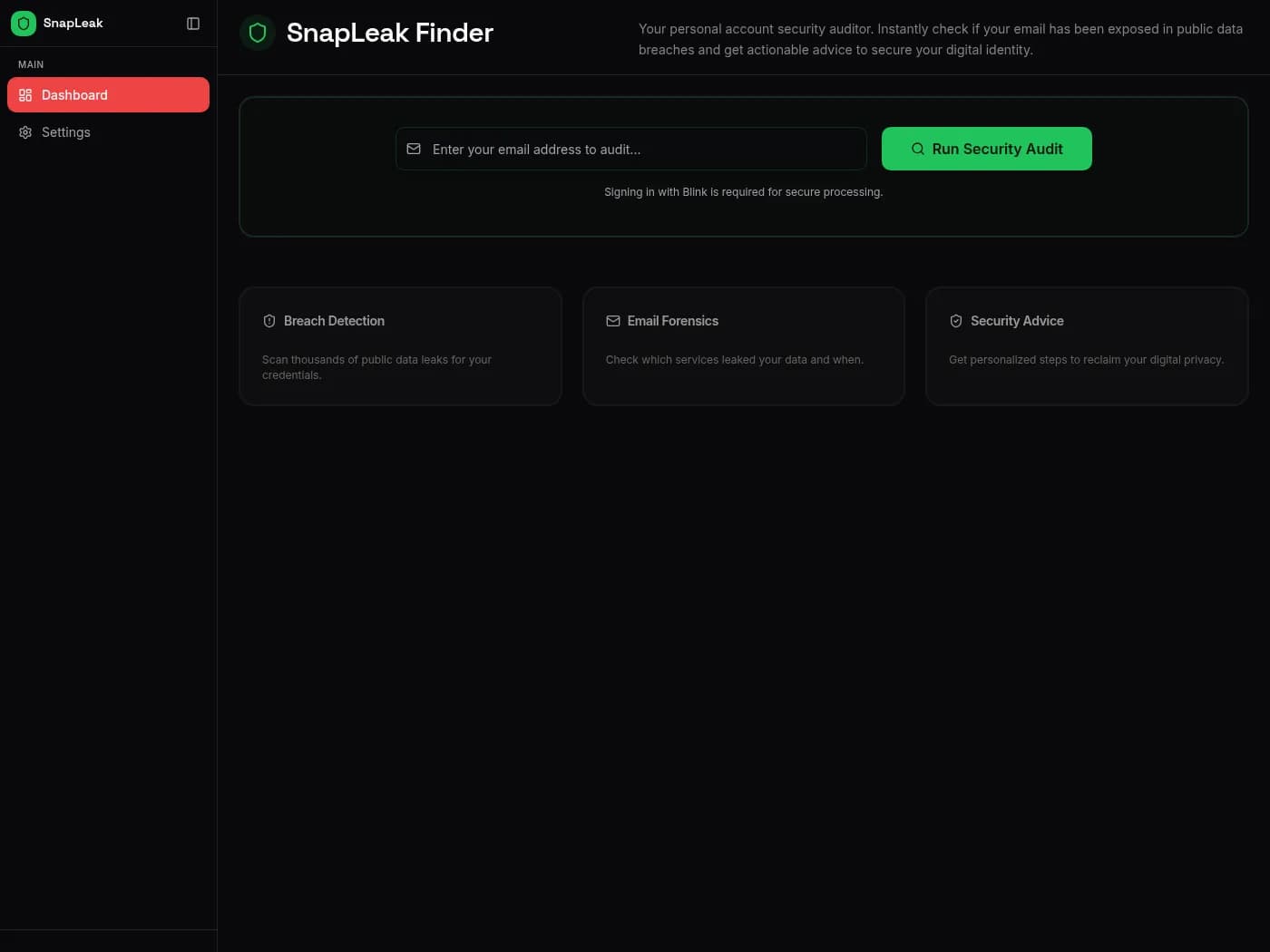 SnapLeak Finder