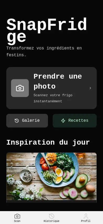 SnapFridge Recipes