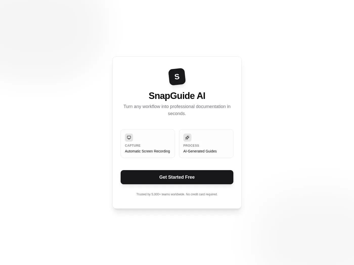 SnapGuide AI