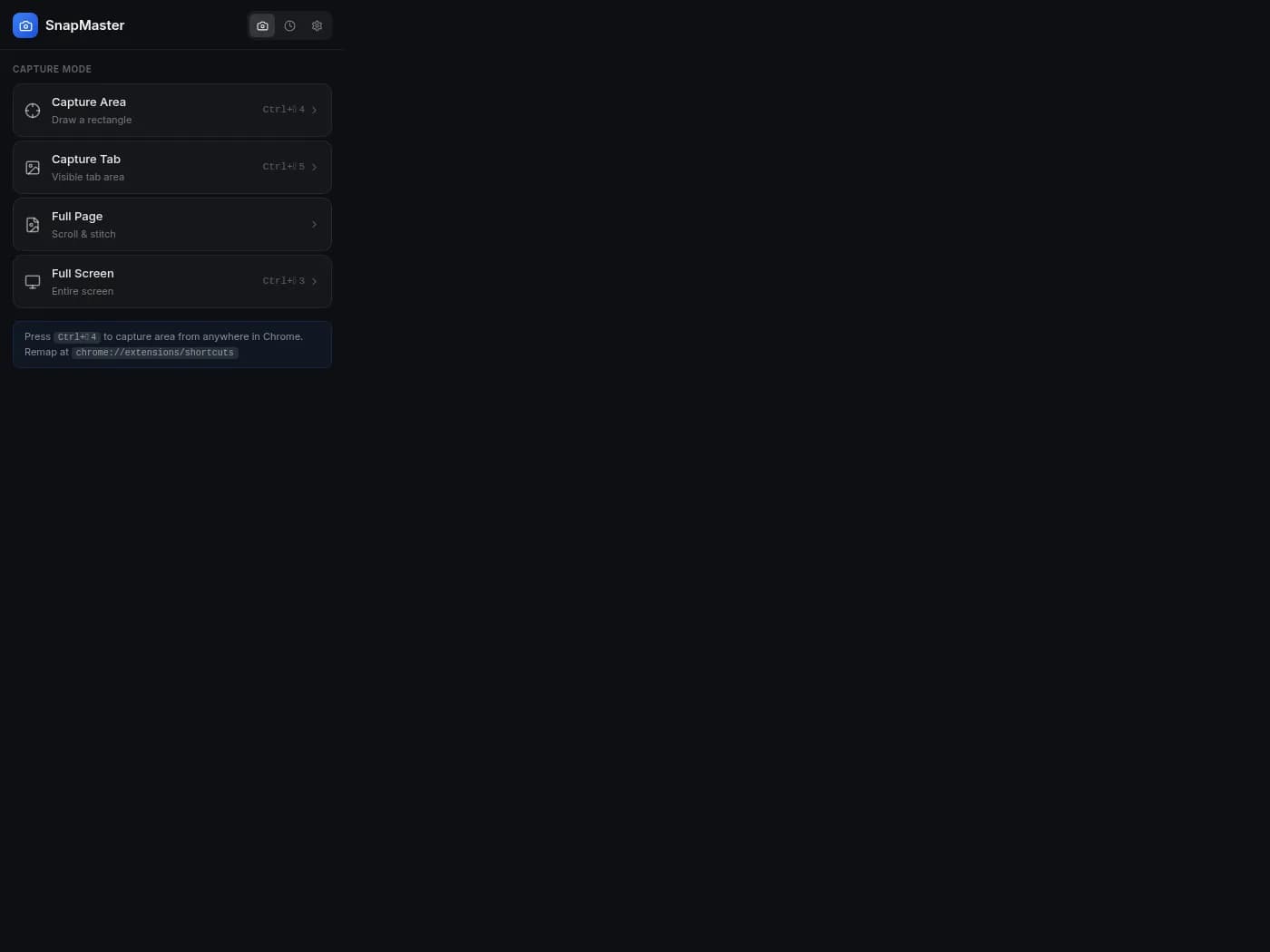 SnapMaster Extension