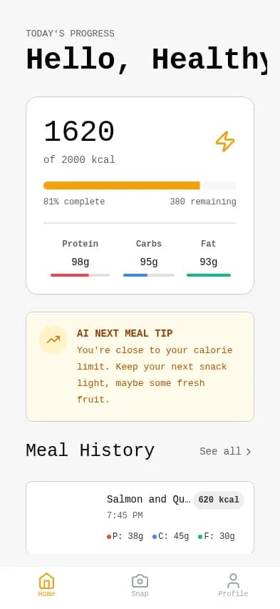 SnapMeal Nutrition Tracker