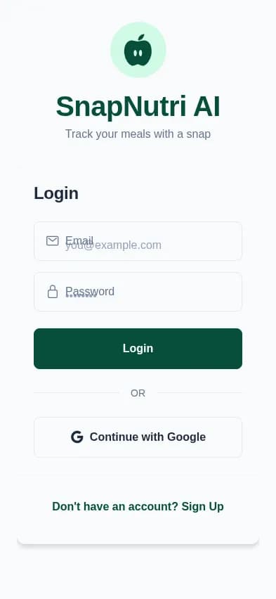 SnapNutri AI Tracker