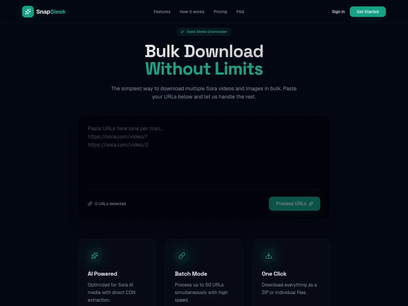 SnapSleek Bulk Downloader