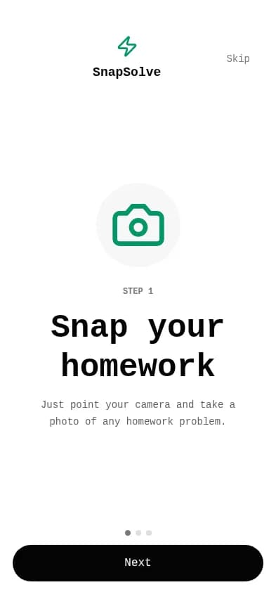 SnapSolve Homework AI