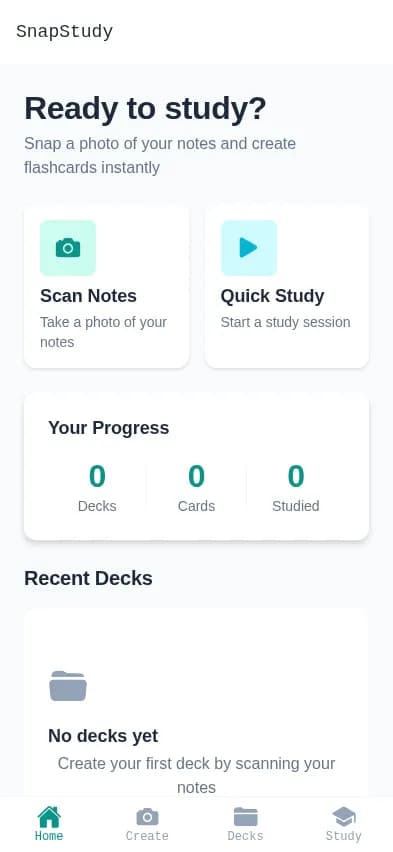 SnapStudy Flashcards
