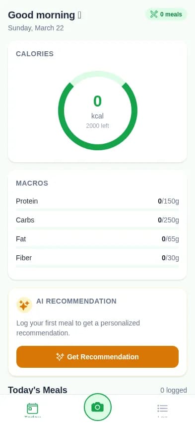 SnapTrack Nutrition App