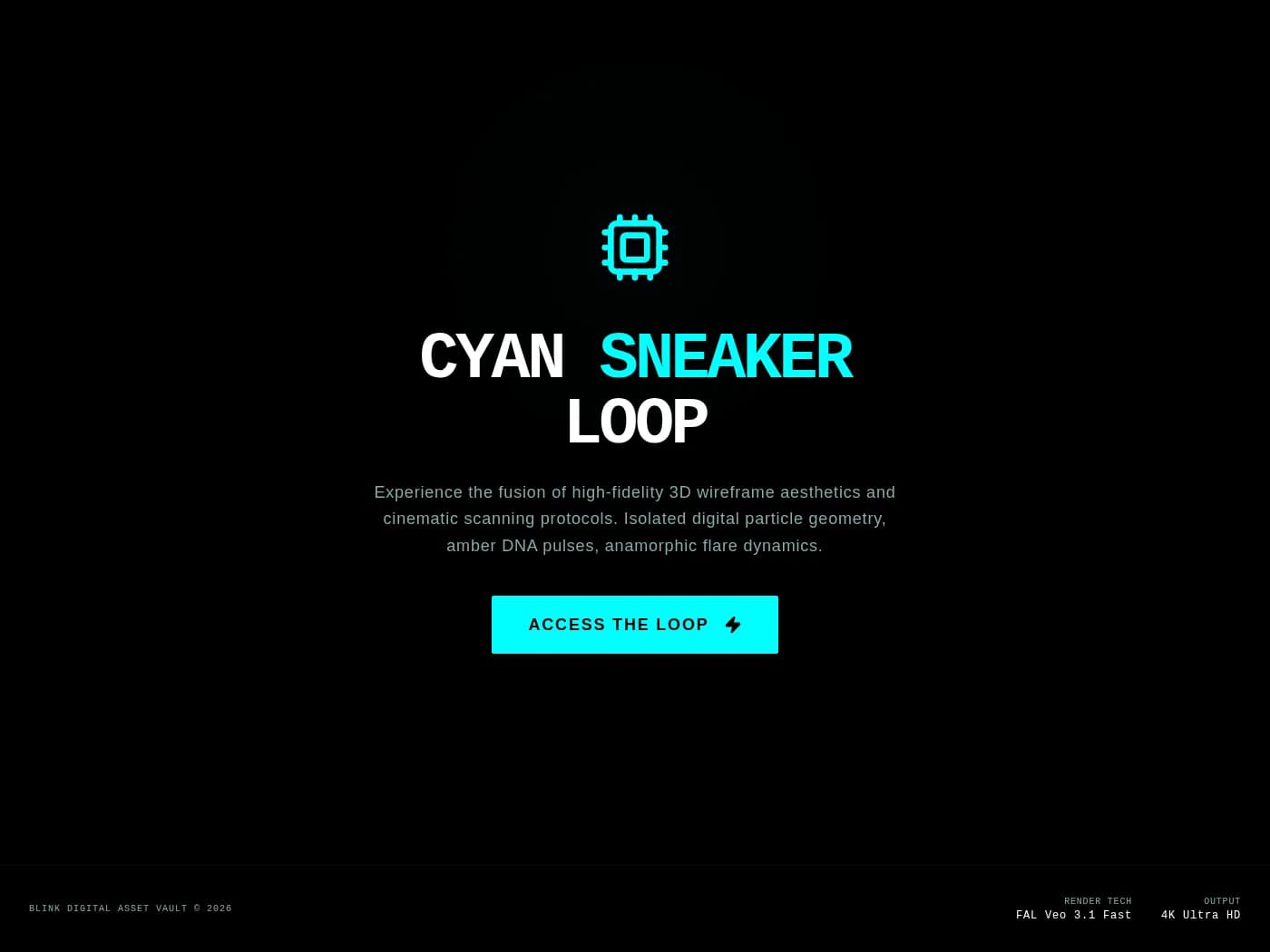 Cyan Sneaker Loop