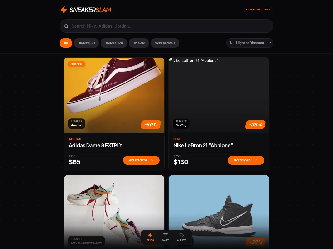 SneakerSlam Deal Finder
