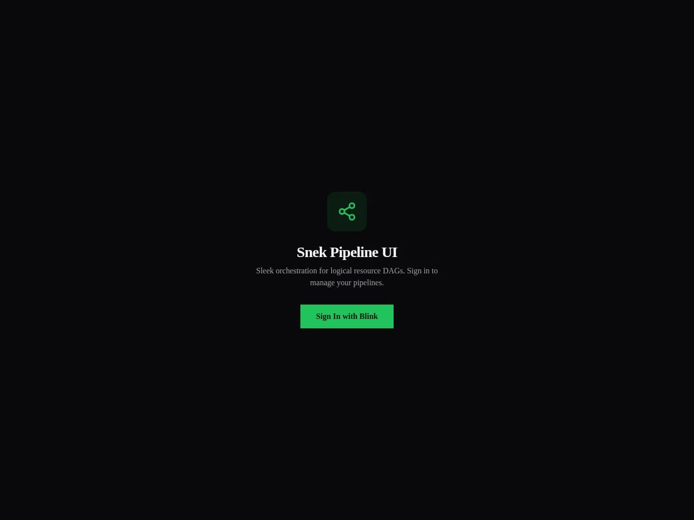 Snek Pipeline UI