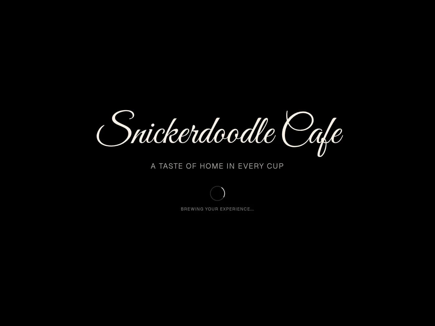 Snickerdoodle Cafe Landing