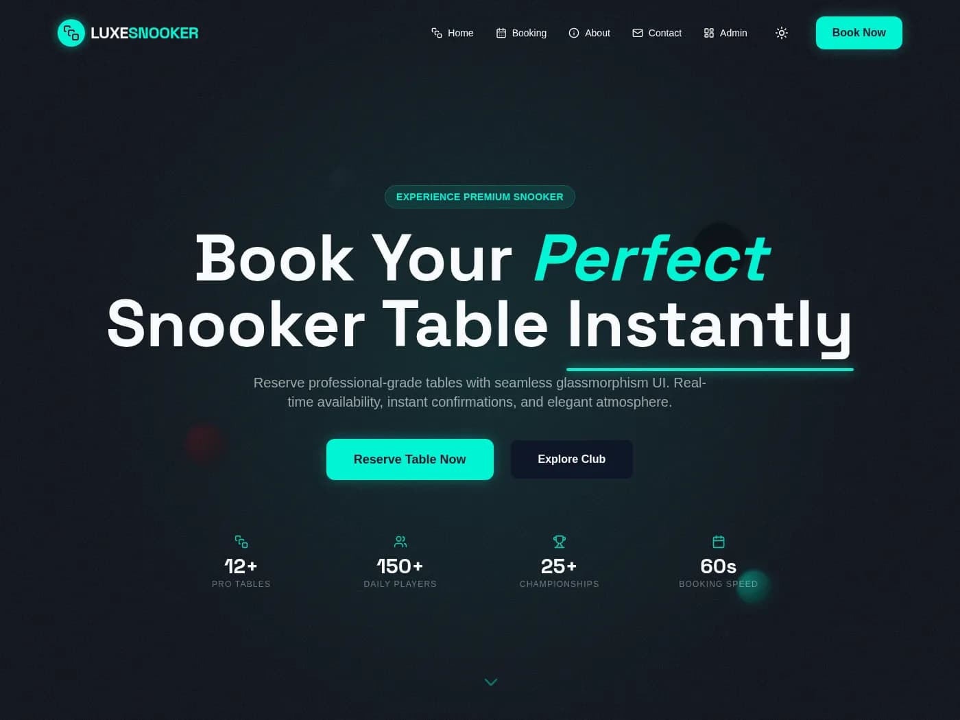 Snooker Luxe Booking
