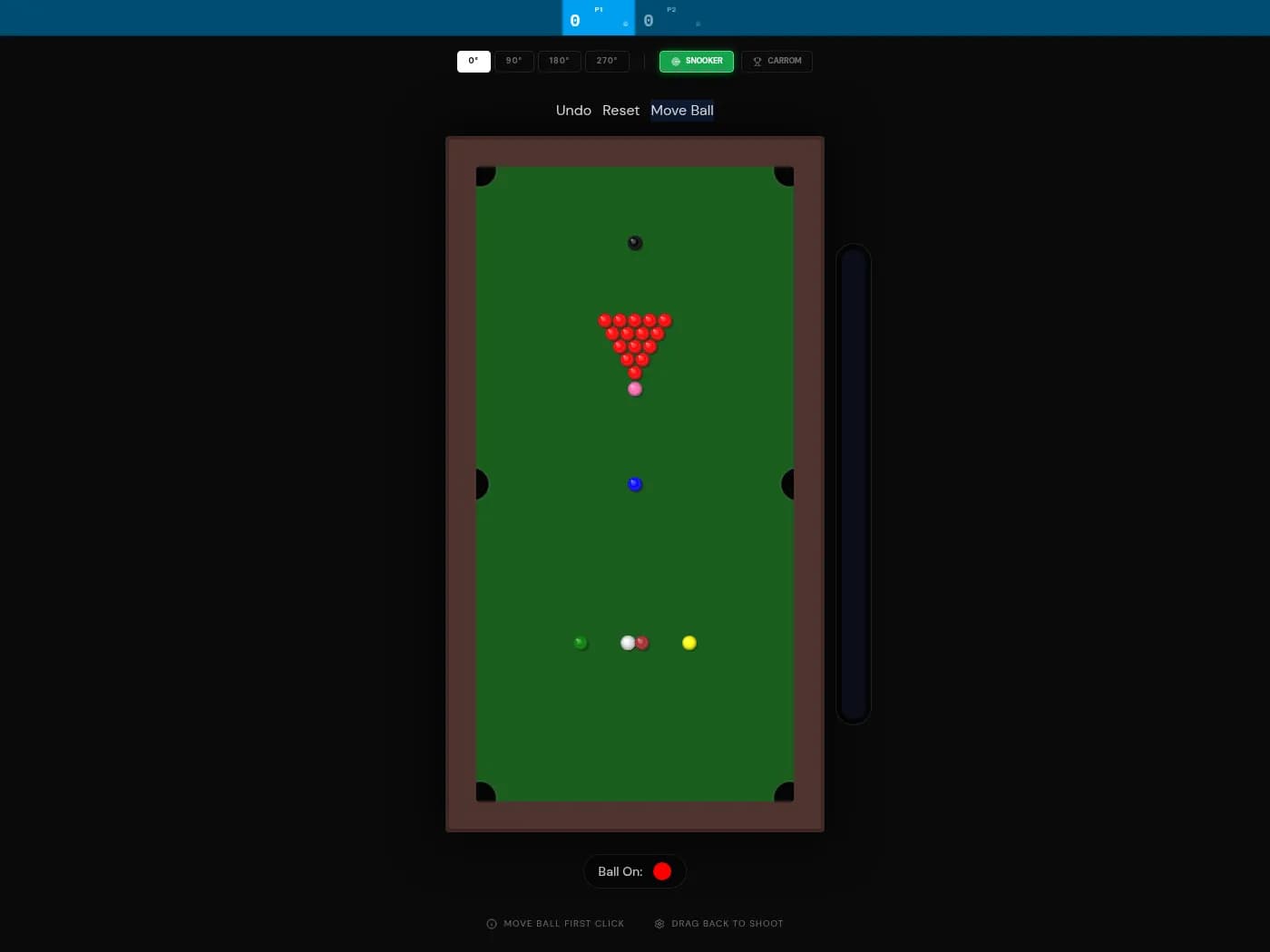Snooker Table Web Clone