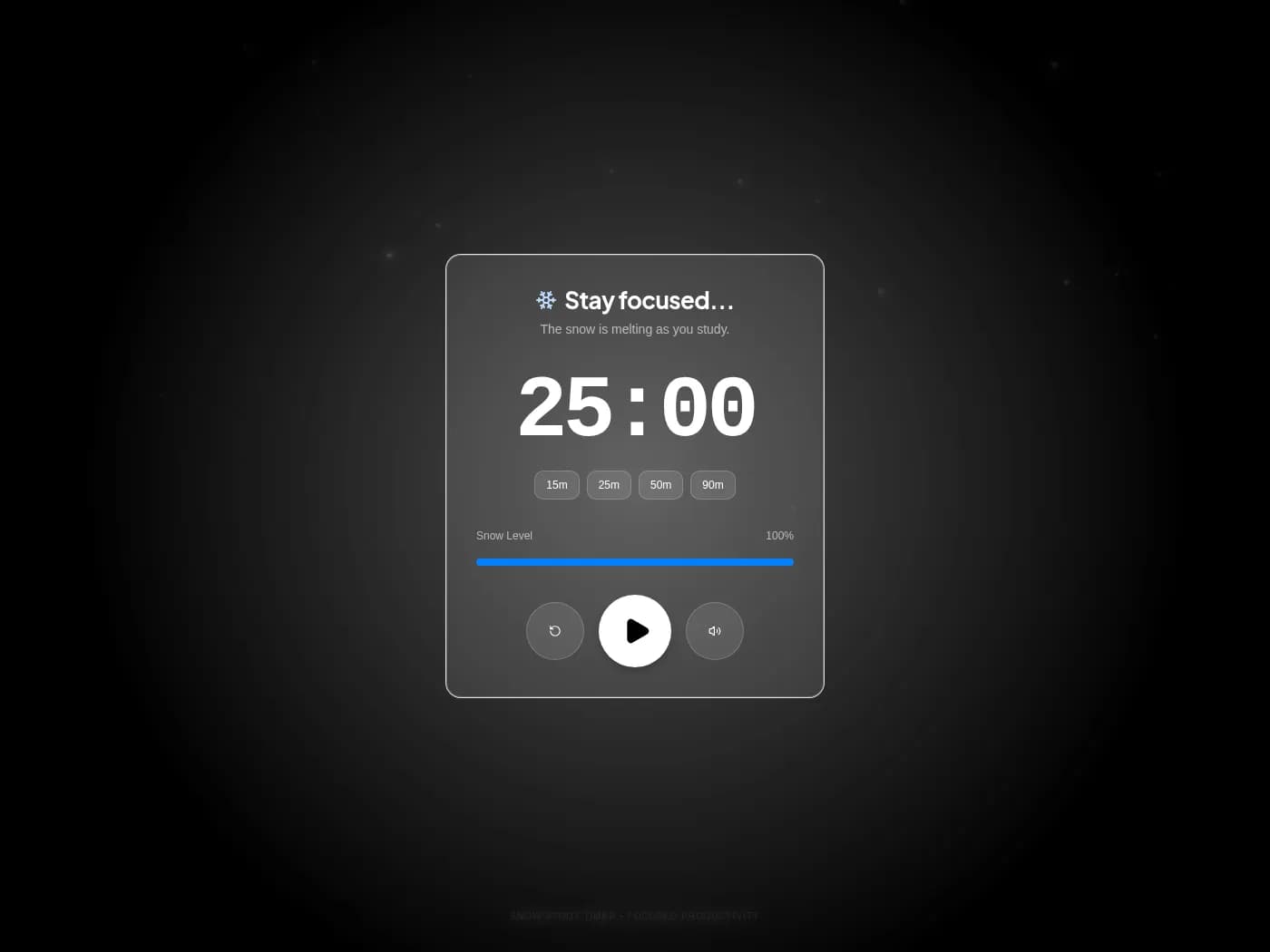 Snow Study Timer