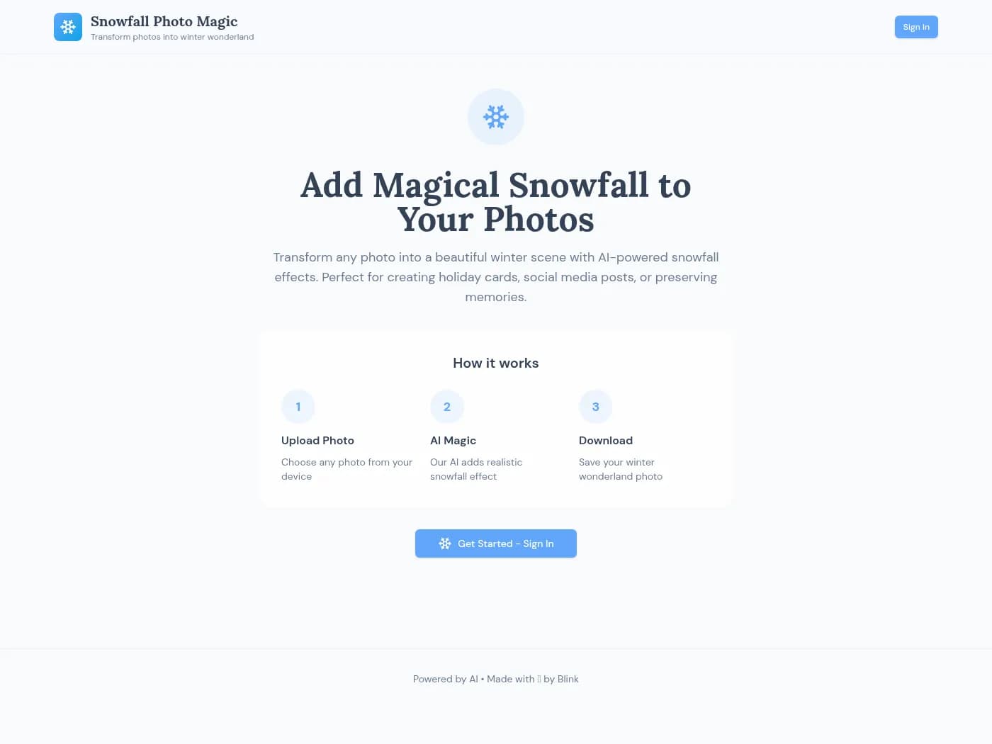 Snowfall Photo Magic