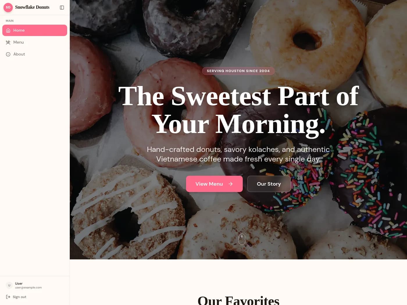Snow Flake Donuts Web