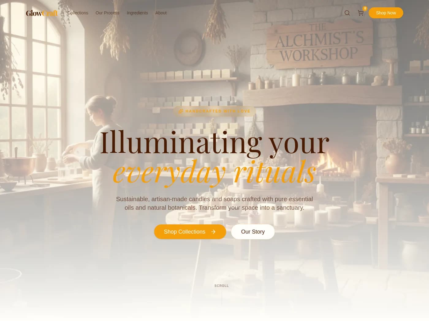 GlowCraft Landing Page