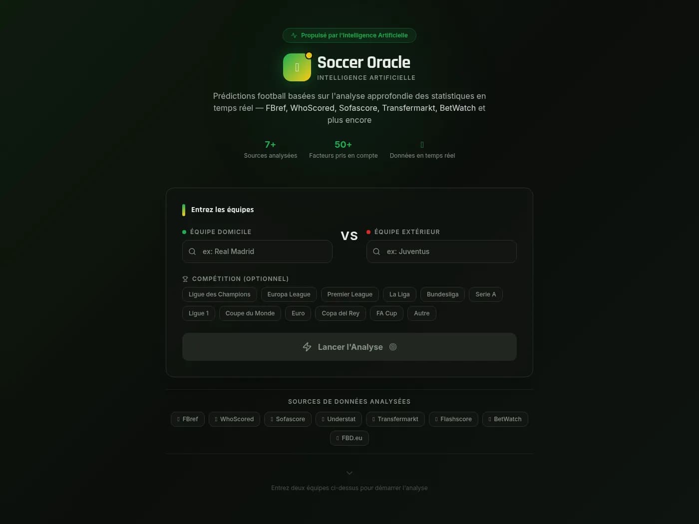 Soccer Oracle AI