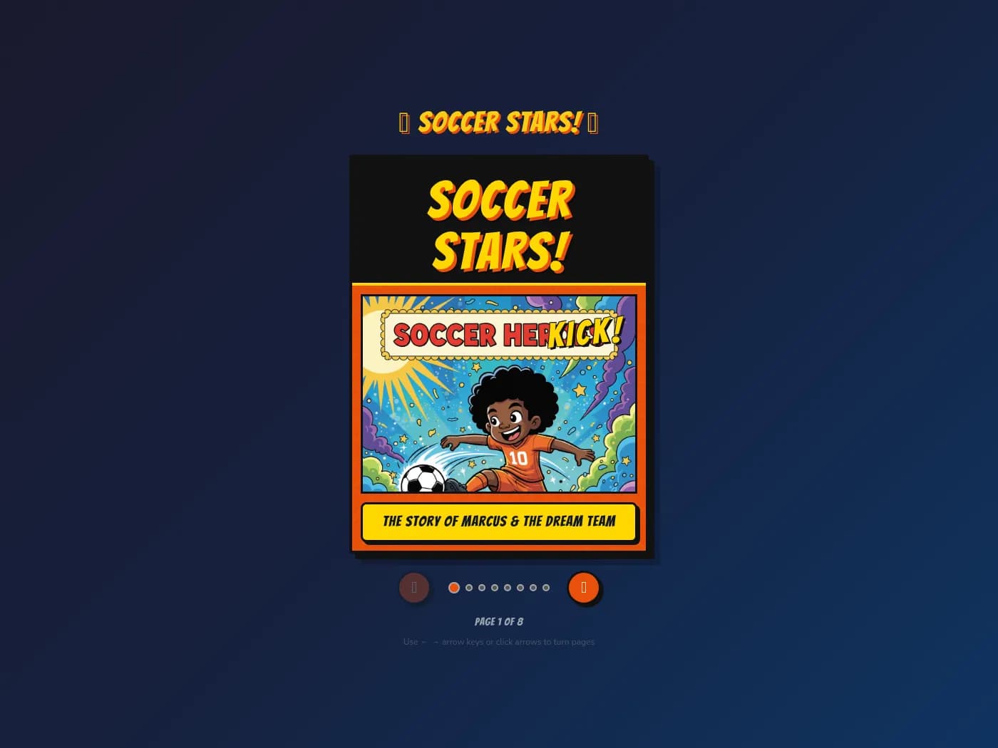 Soccer Stars Cartoon Book