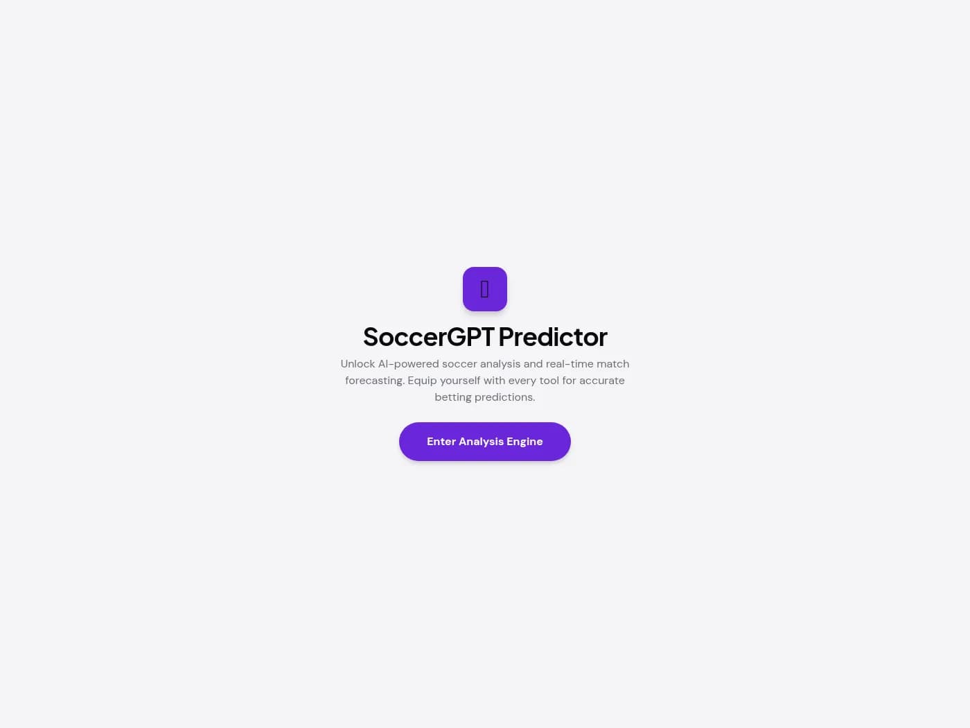 SoccerGPT Predictor