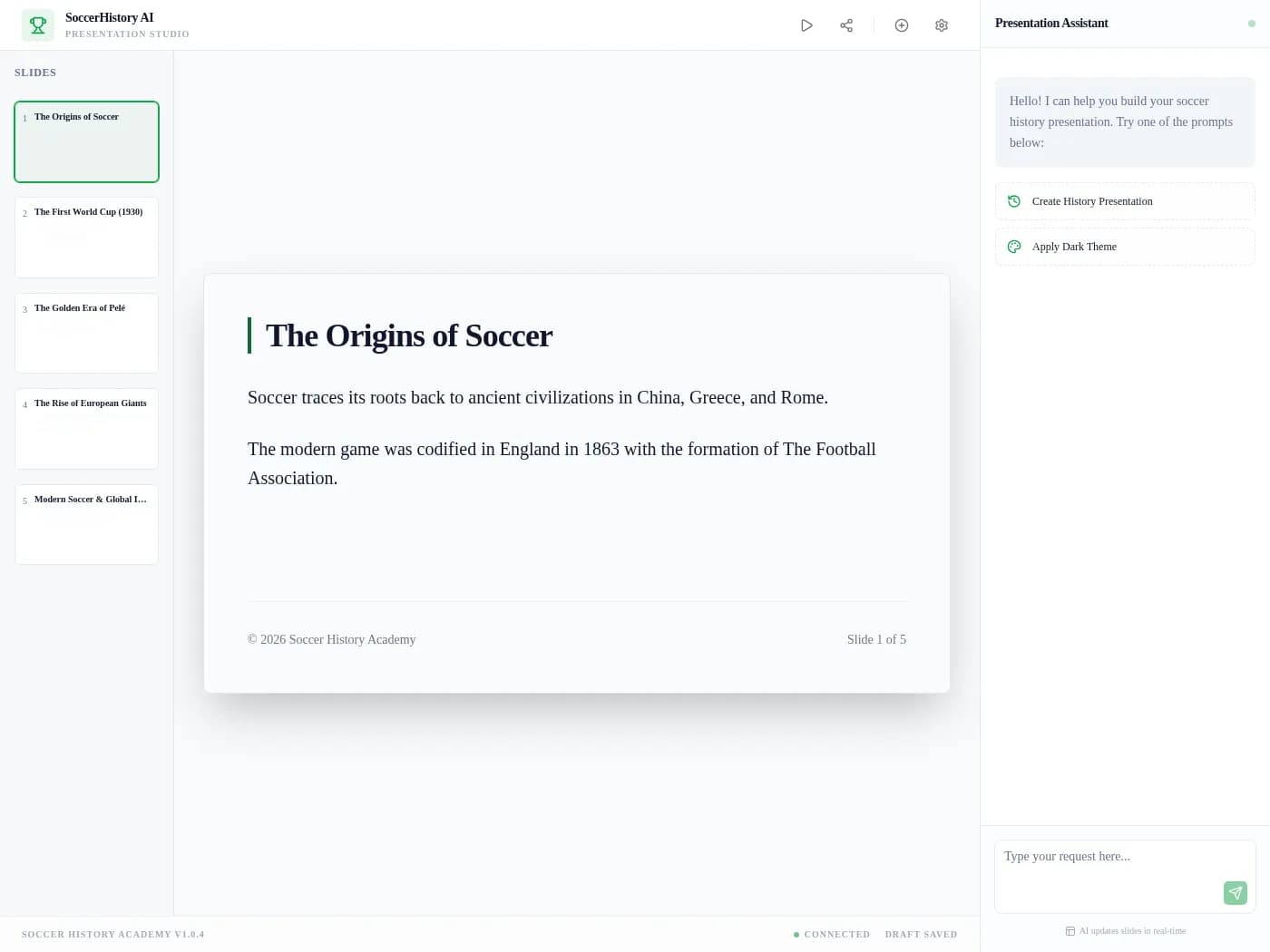 Soccer History Slides