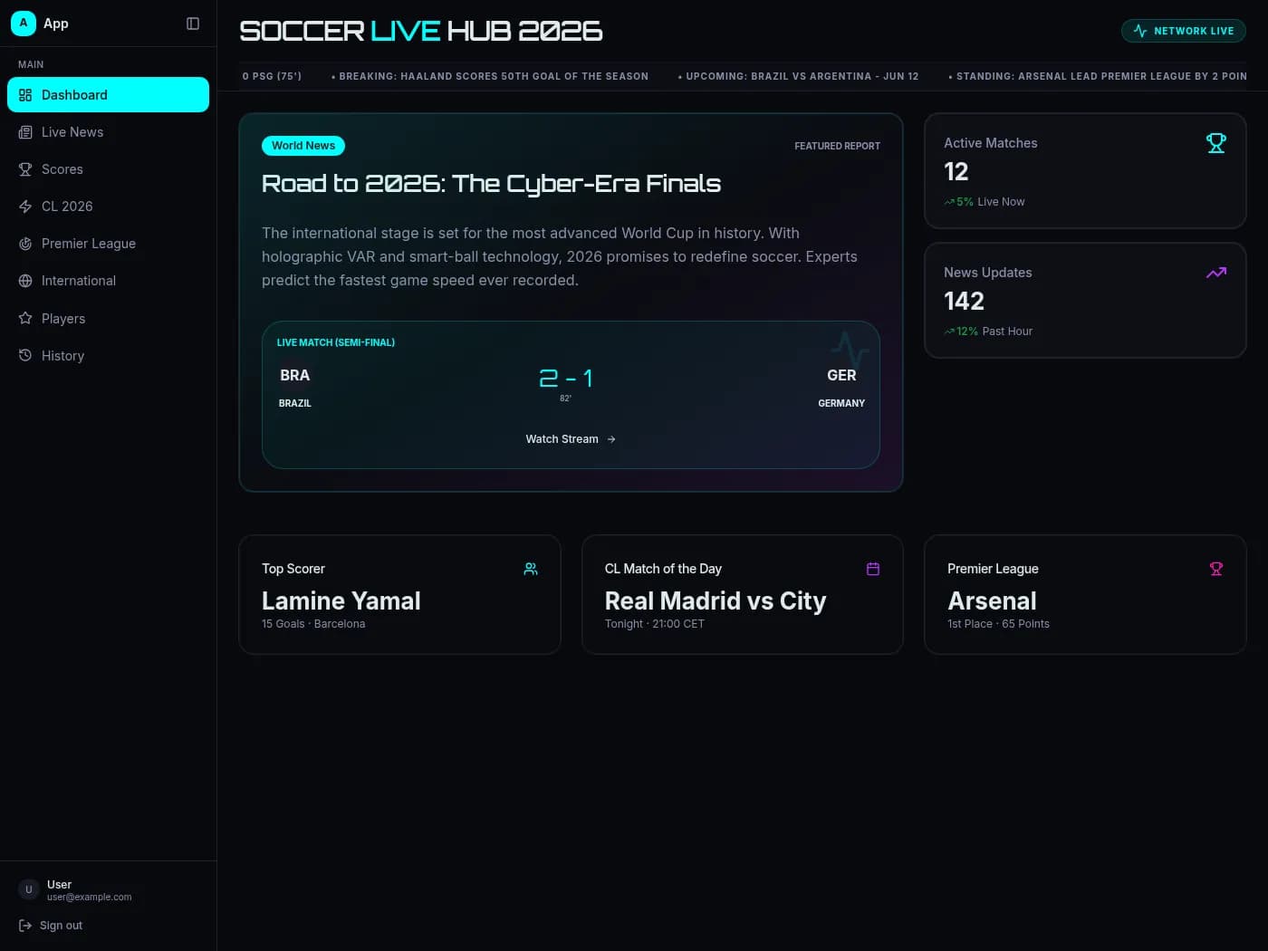 Soccer Live Hub