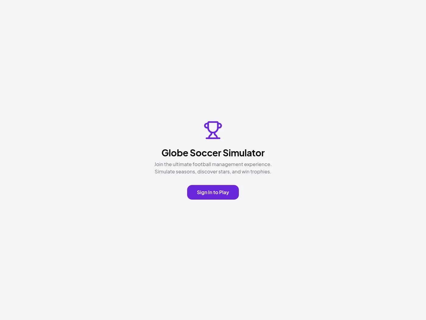 Globe Soccer Simulator