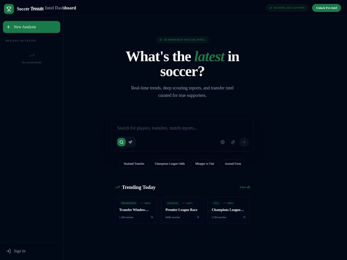 Soccer Trends Tracker