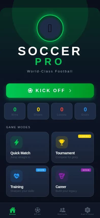 SoccerPro Mobile Game