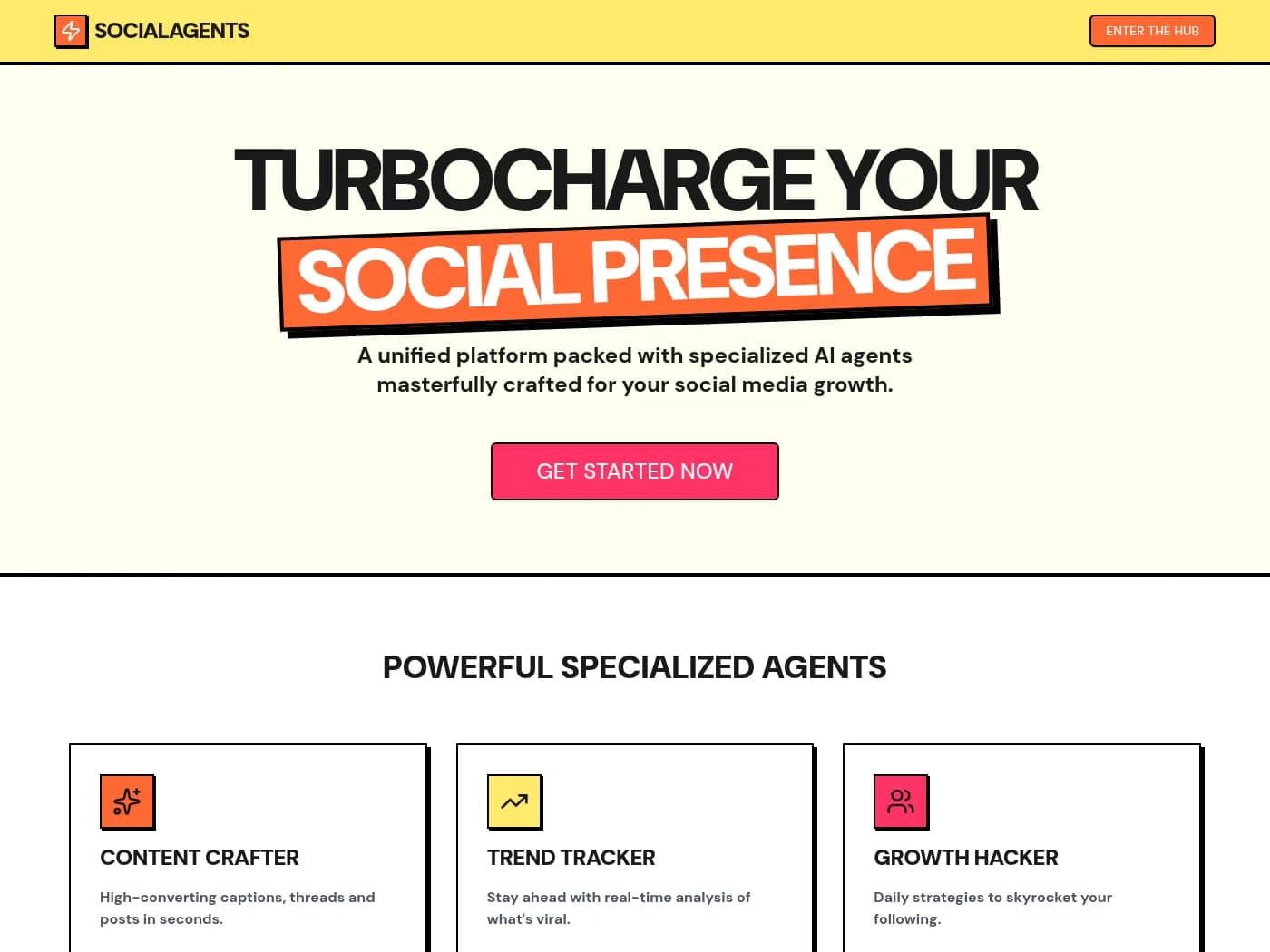 Social Agents Hub