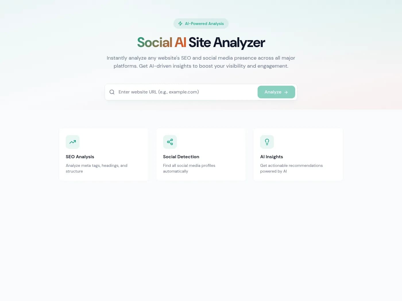 Social AI Site Analyzer