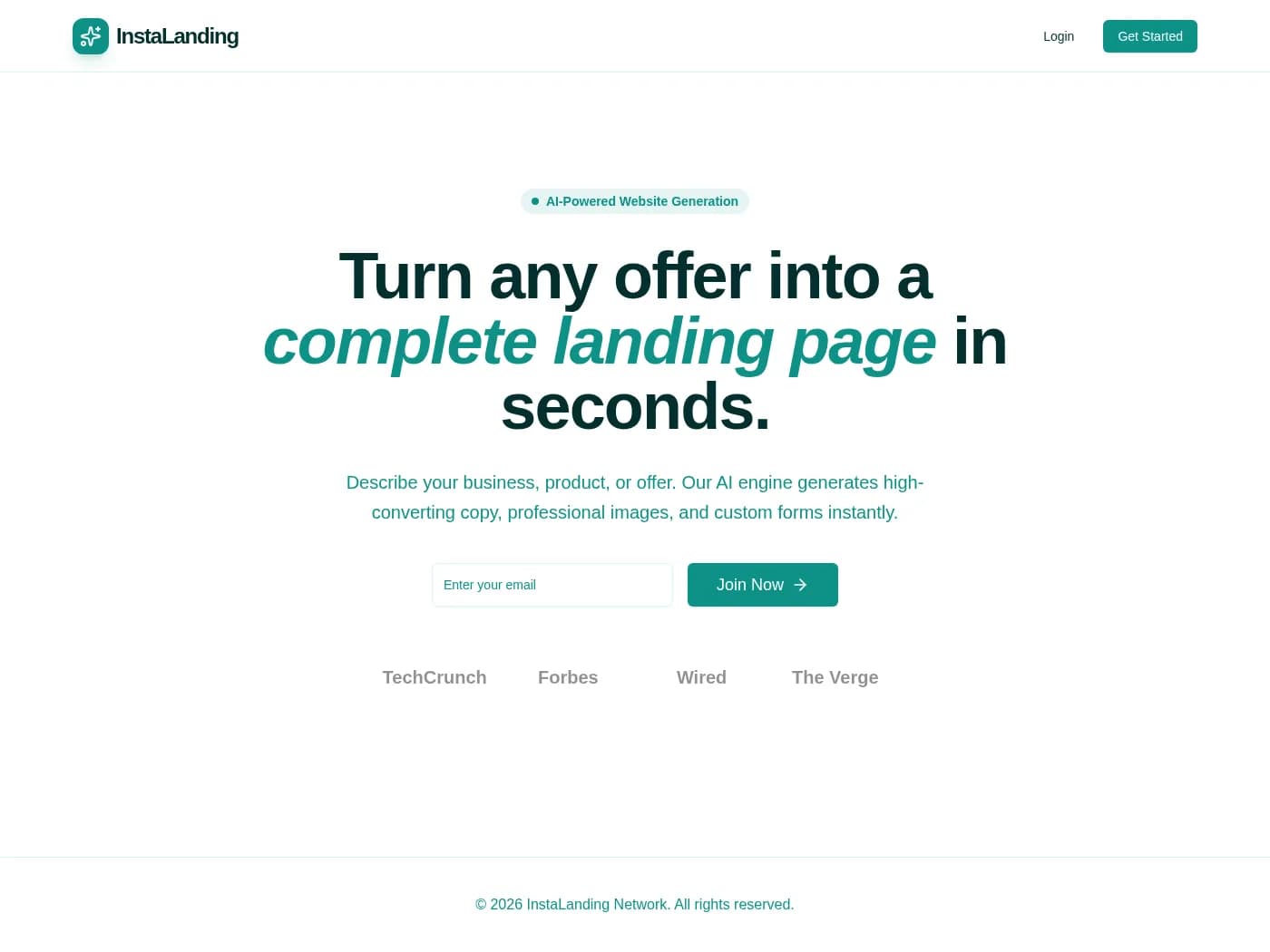InstaLanding Network