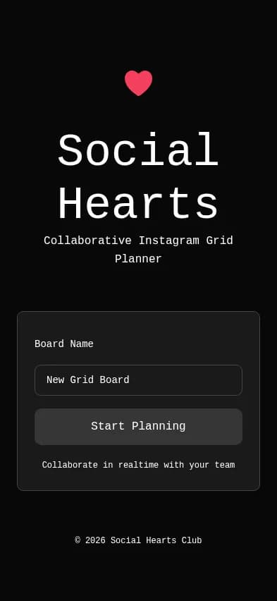 Social Hearts Collab Grid