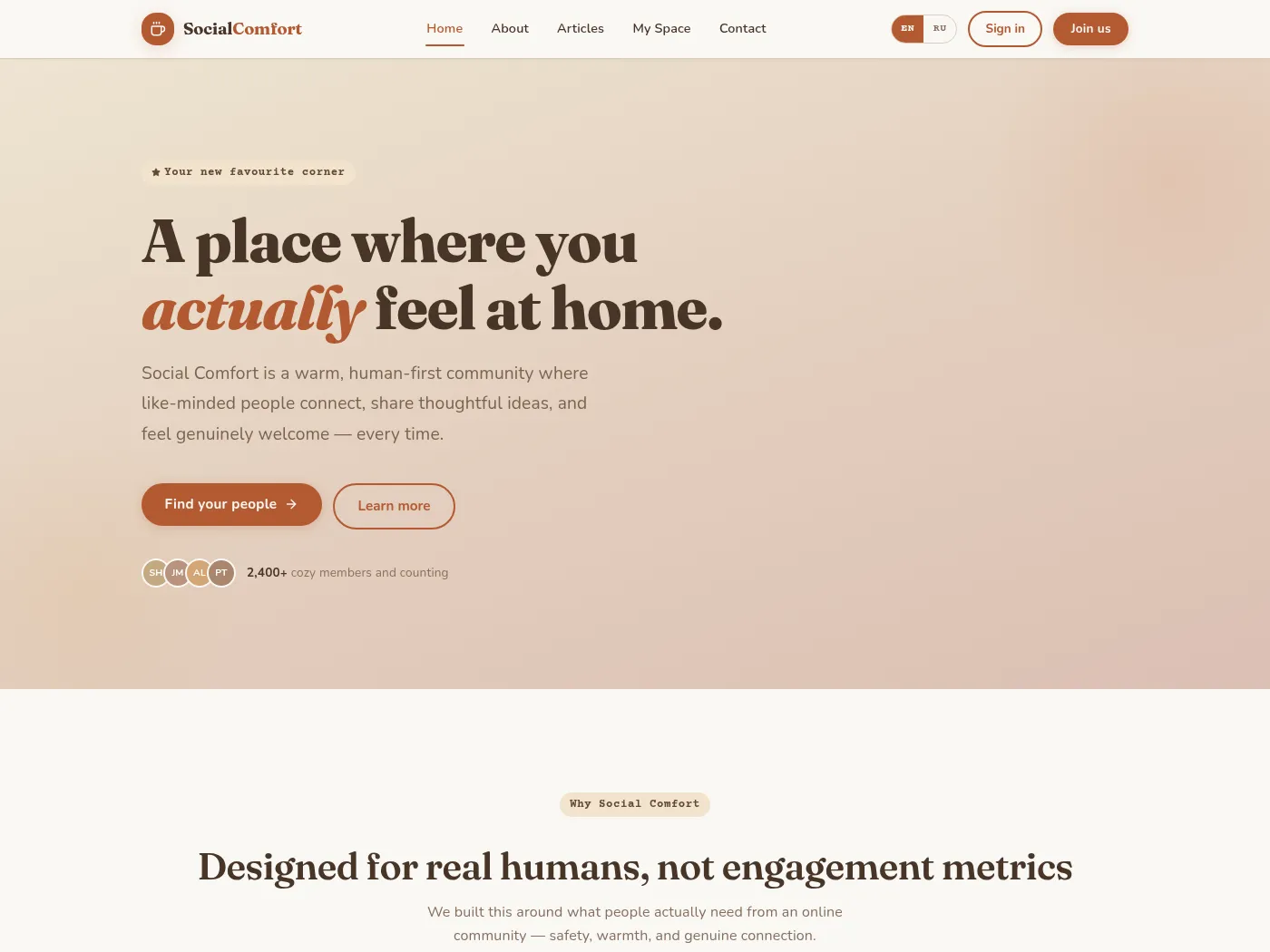 Social Comfort Network