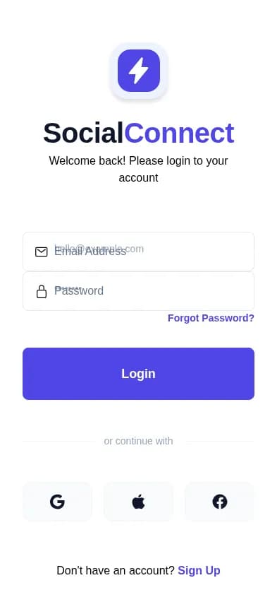 Social Connect UI Kit