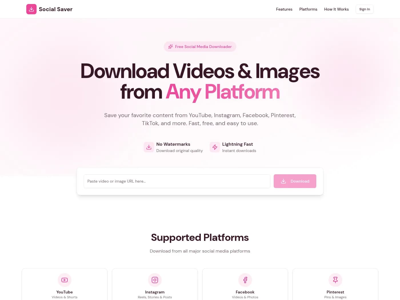 Social Media Saver