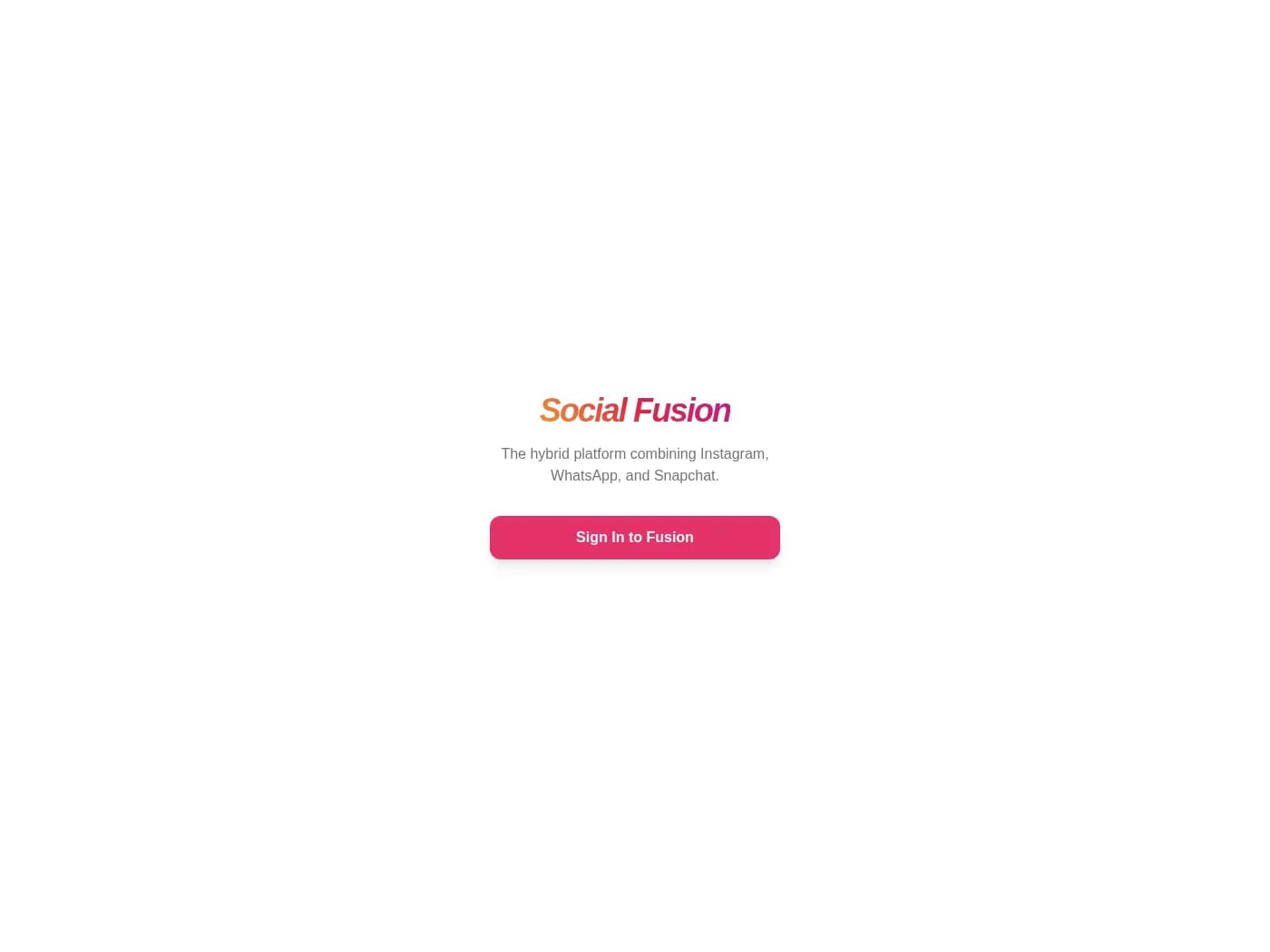Social Fusion App