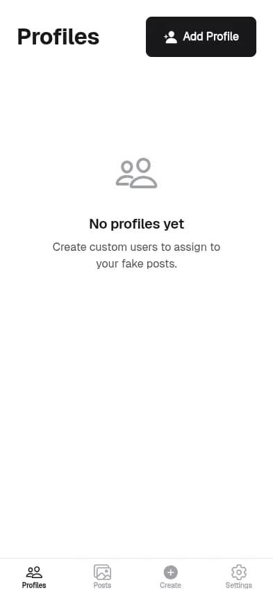 Social Post Faker