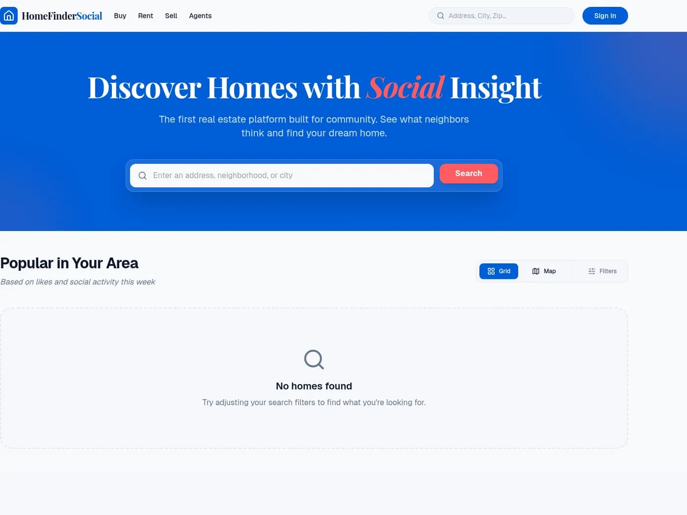 Social Home Finder