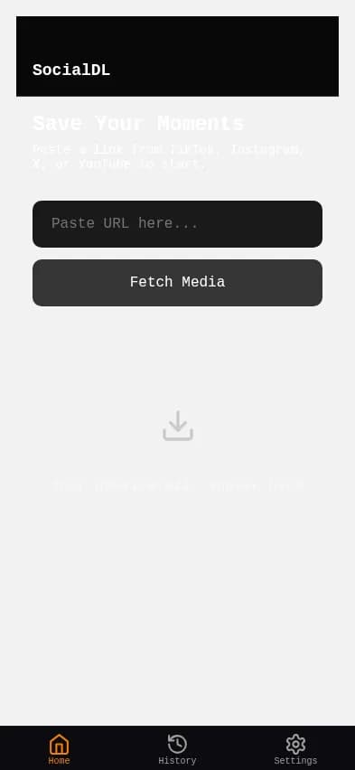 SocialDL Mobile App
