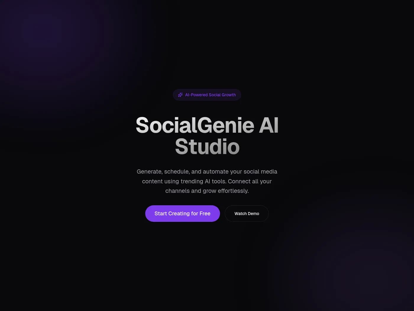 SocialGenie AI Studio
