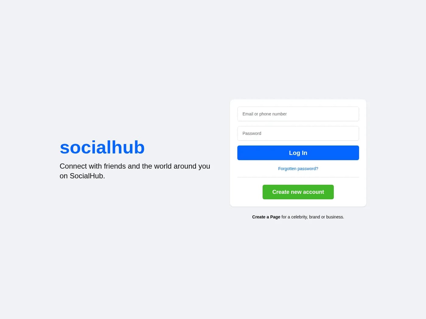 SocialHub Network